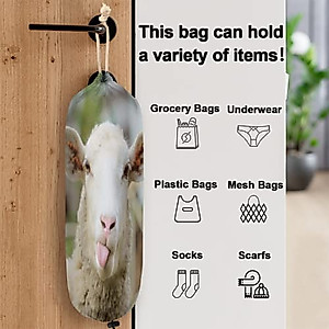 Funny Sheep Plastic Bag Holder Wall Mount Grocery Bag Organizer Trash Bag Holder Plastic Bag Organizer For kitchen living room bedroom bathroom