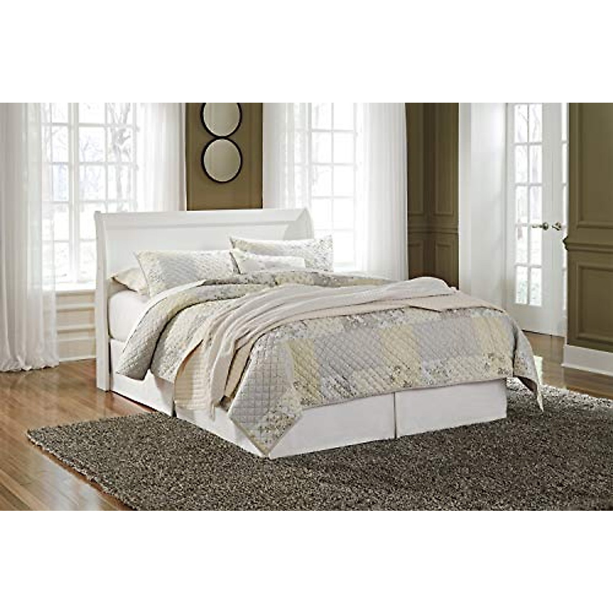 Signature Design by Ashley Anarasia Traditional Queen Sleigh Headboard ONLY, White