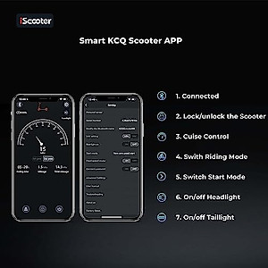 iScooter i9 Electric Scooter Adults and Teenages, 15.6 MPH, 18 Miles Range, 8.5'' Solid Tires, 350W Foldable and Cruise Control Escooter with Double Braking System and APP