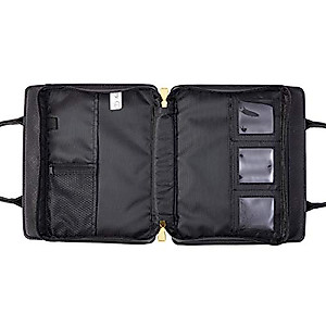 Blessed Purse Style Bible Cover for Women Black Faux Leather, Black Medium