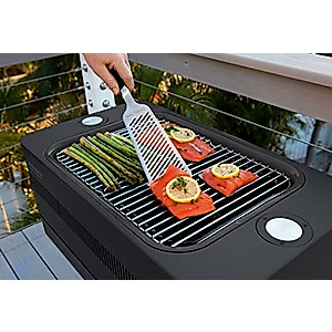Everdure by Heston Blumenthal Fusion 29-Inch Charcoal Grill with Patented Built-in Rotisserie System & Quick Electric Ignition, Outdoor BBQ Grill, Adjustable Rod Height, Easy Clean-Up, Matte Black