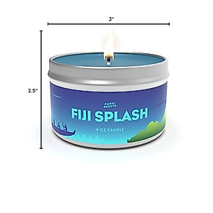 Park Scents Fiji Splash Candle - Accurate Smell Like The Smell of The Fiji Island Scene in Soarin' Around The World - Epcot, Disneyworld - Natural Soy Blend - Handmade in The USA | 8 oz. Tin