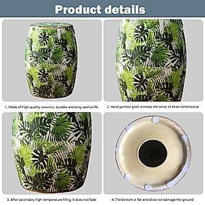 JIADIAONI Decorative Ceramic Garden Stool, Glazed Ceramic Drum Stool, Suitable for Living Room, Balcony, Garden, Etc.