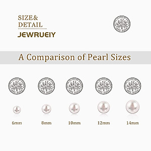 JEWRUEIY Pearl Necklace, Silver Plated Round 18 inch Faux Shell Pearl Choker Necklace for Women, Jewelry Gift for Men. (8mm, 18")