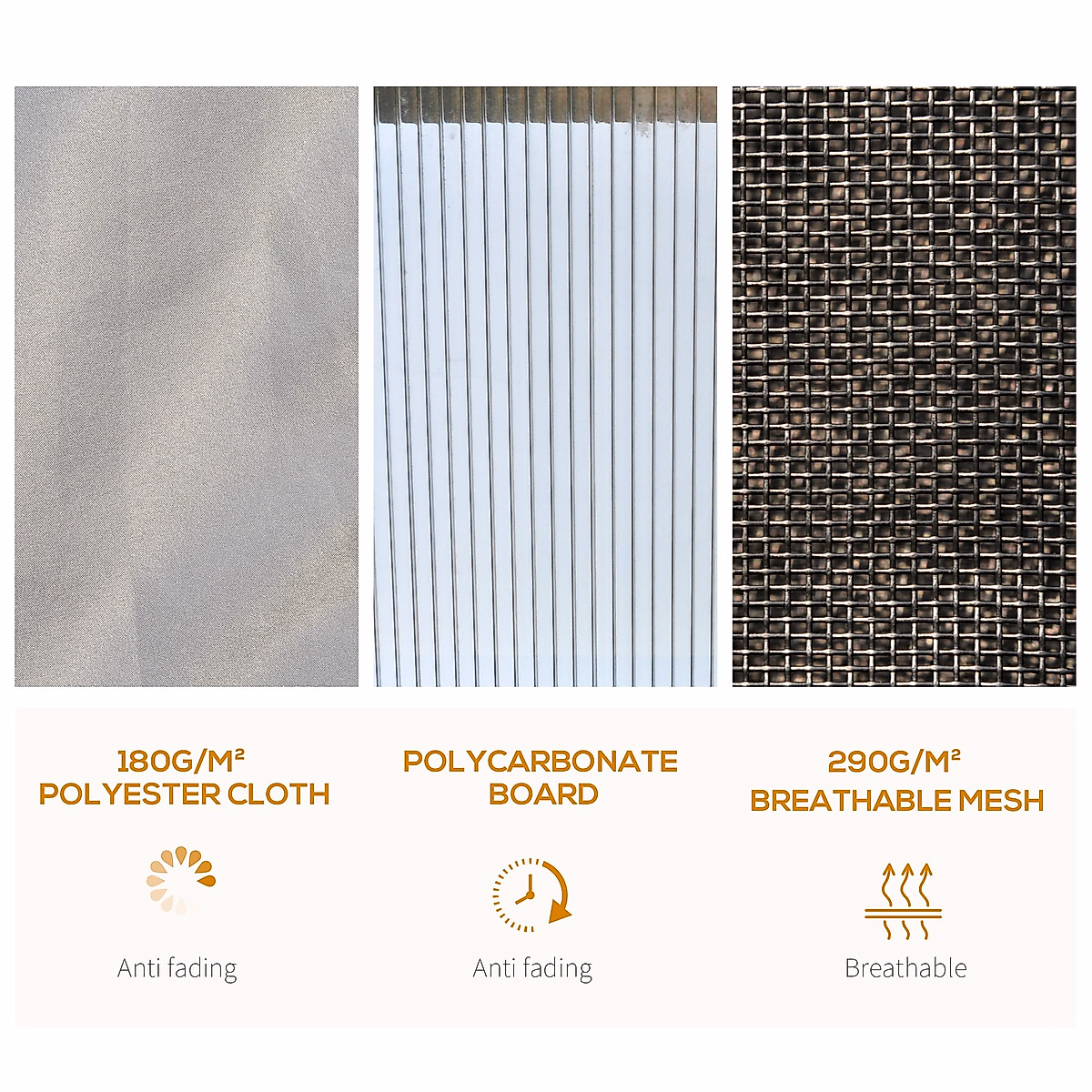 Outsunny 10' x 10' Hardtop Gazebo Canopy with Polycarbonate Roof, Aluminum Frame, Permanent Pavilion Outdoor Gazebo with Netting, for Patio, Garden, Backyard, Deck, Lawn, Gray