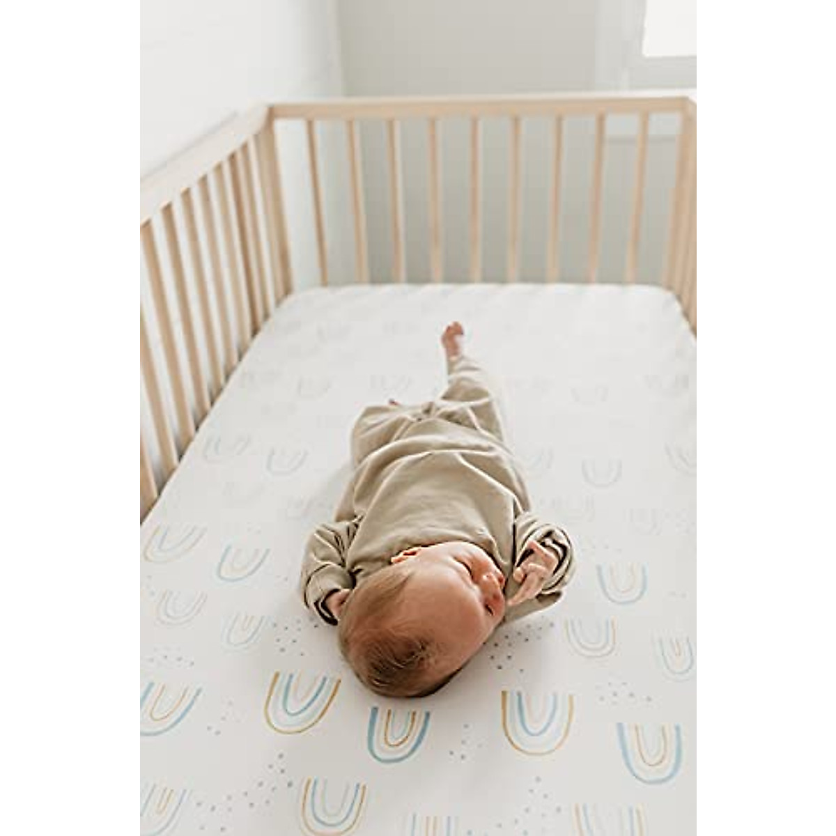 Premium Fitted Knit Crib Sheet/Toddler Sheet"Skye" by Copper Pearl