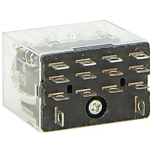 Omron LY4-DC12 General Purpose Relay, Standard Type, Plug-In/Solder Terminal, Standard Bracket Mounting, Single Contact, Quadruple Pole Double Throw Contacts, 120 mA Rated Load Current, 12 VDC Rated Load Voltage