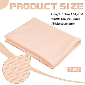 FINGERINSPIRE Skin Tone Fabric 39.4x59.1inch Bisque-Colored Skin Fabric for Doll Making, Polyester Glossy Doll Skin Fabric Cloth Doll Skin Color Fabric for DIY Handmade Crafting