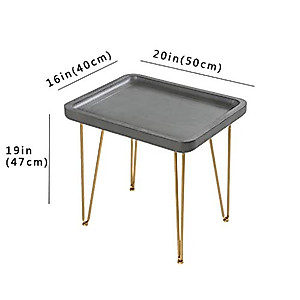 Coffee Tables Nordic Sofa Side Simple Imitation Cement Balcony Table Wrought Iron Mobile Small Mini Living Room Side Table Anti-Article Drop