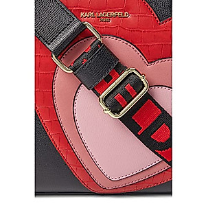 Karl Lagerfeld Paris Maybelle Satchel Black/Apple Red PROCESSING PROCESSING