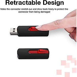 VICFUN 5 Pack 1GB USB Flash Drives USB 2.0 Flash Drive Slide Retractable USB Memory Stick 1G Data Storage