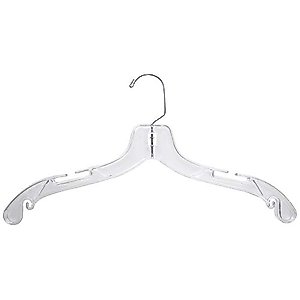 Clothing Hangers 17" Clear Heavy Duty case of 100