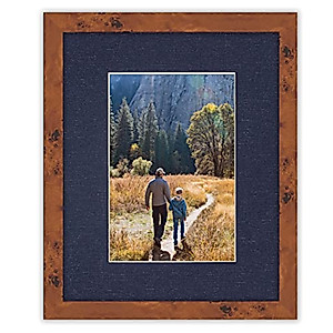 Pack of 25 Acid Free 11x17 Mats Bevel Cut for 9x14 Photos - Navy Canvas Texture Precut Matboards For Pictures, Photos, Framing - 4-ply Thickness