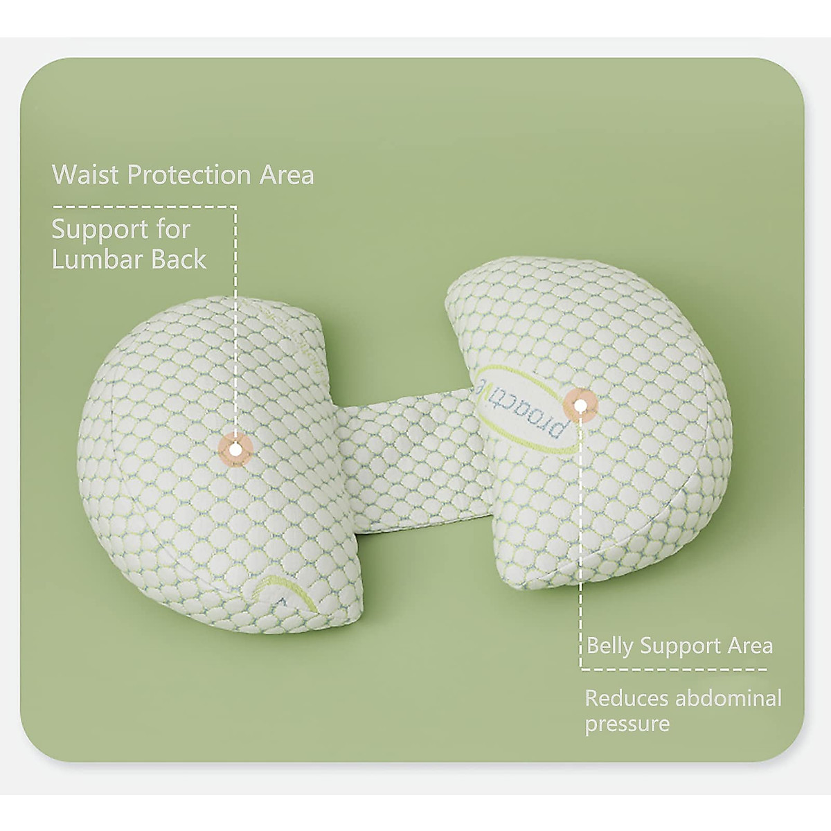 misszhi Pregnancy Pillows for Sleeping, Maternity Pillow with Detachable and Adjustable Pillow Cover - Support for Back, Legs, Belly, HIPS for Pregnant Women(White)