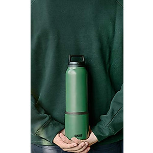 SIGG - Insulated Water Bottle Green - Thermo Flask Hot & Cold with Cup - Leakproof - BPA Free - 18/8 Stainless Steel - 25 Oz