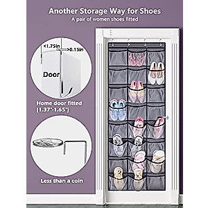 KEETDY 24 Baseball Hat Rack for Door Large Hat Organizer for Baseball Caps with Elastic Pockets Caps Holder Protect and Display Hat Storage