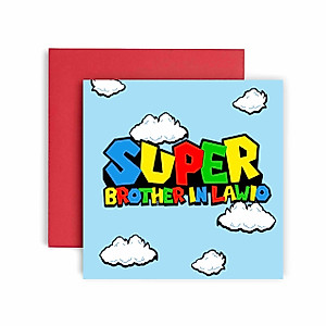 Huxters Birthday Cards for Men - Super Birthday Brother In Law Birthday Card for him - Funny Fathers Day Card for Brother Fun Happy Birthday - 14.8cm (Brother-In-Law)