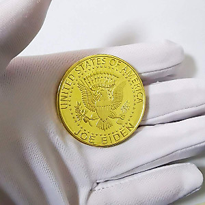 Kocreat Biden 2021 US President Relief Gold Silver Plated Coin-Great American Liberty Eagle Lucky Morgan Coin Hobo Coin Souvenir Coin Challenge Coin Replica Silver
