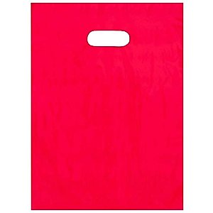 Red Merchandise Bags 12 x 15 with Handles for Boutique, Personal use, Party, Bulk 50 Each