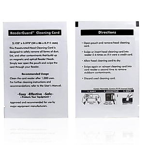 GUTANWU CR80 Cleaning Cards, Dual Side Card Reader Cleaner, POS Swipe Terminal Cleaning Cards (10pcs)