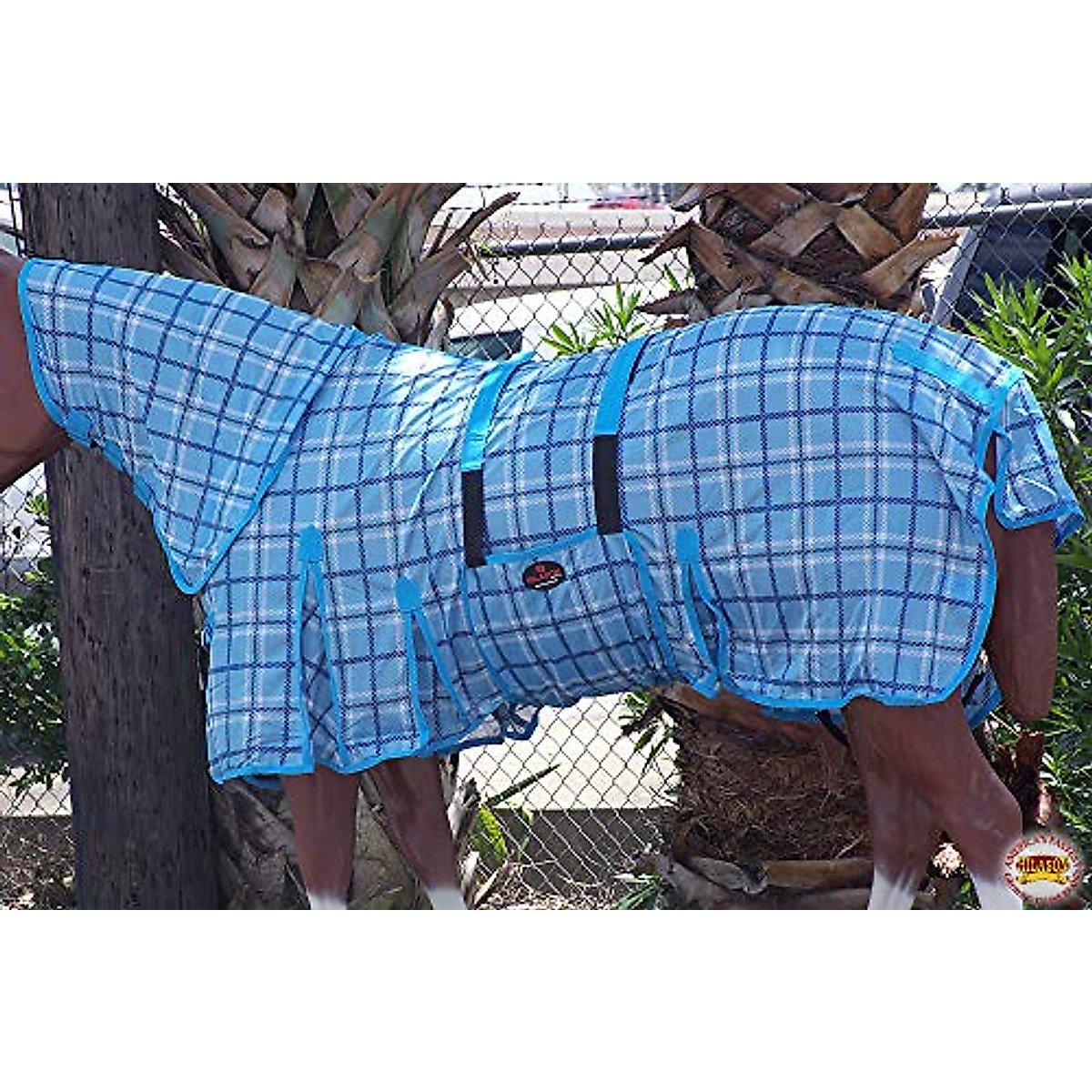 HILASON 75 Inches Horse Fly Sheet Ultra Violet Rays Protect Mesh Bug Mosquito Summer Spring | Fly Sheet | Horse Turnout Sheet | Fly Sheet for Horses | Bug and Mosquito Protection | Fly Sheet for Horse