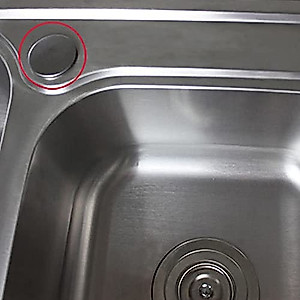 4 Pack Kitchen Faucet Hole Cover Sink Tap Hole Plate Stopper Cover Brushed Metal Stainless Steel Plug Kitchen Sink Hole Cover