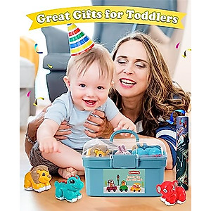 Kiddiworld Animal Car Toys for 1 Year Old Boy Gifts, Infant Baby Toys 12-18 Months, Pull Back Cars Truck Toys for 1-3 Year Old Girl Gifts, One First Christmas Birthday Gifts for Toddler Toys Age 1-2