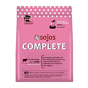 Sojos Complete Lamb Recipe Dehydrated Dog Food, 7 lb