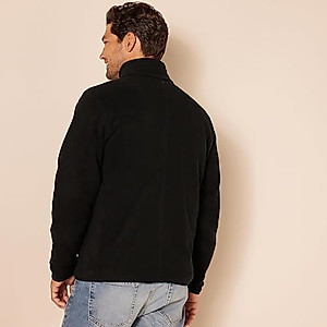 Amazon Essentials Men's Full-Zip Fleece Jacket - Discontinued Colors, Black, Large