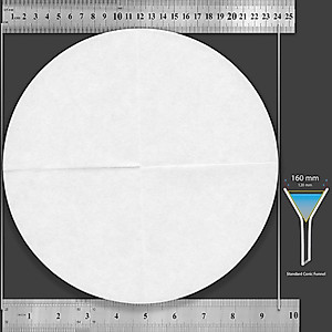 Qualitative Filter Paper 24 cm Quadrant Folded Filter Paper, Qualitative Grade 2 - ZENPORE Slow Flow 240 mm (50 Discs)