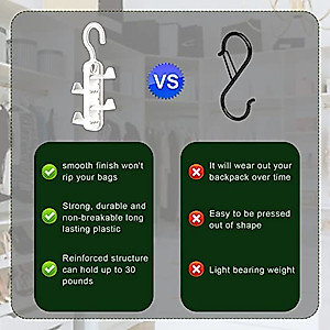 3PCS Purse Hangers for Closet-Organizer, Movable Space Saving Hangers Wardrobe Hook Bag Hooks for Closet for Organize Purses, Satchels, Dorm Closet Essentials (White)