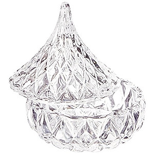 Godinger Crystal Famous Hersheys Kiss Crystal Trinket Box, Set of 2