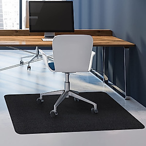CELION Edging Office Chair Mat for Hardwood & Tile Floor, 55"x35" Computer Gaming Rolling Chair Mat, Under Desk Low-Pile Rug, Large Anti-Slip Floor Protector for Home Office (Black, 55" x 35")
