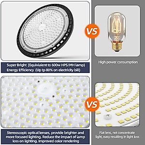 BLAUESGAS 6 Pack UFO LED High Bay Light 150W High Bay Led Shop Lights 21,000LM Commercial Bay Lighting for Warehouse Workshop Factory Gym Garage Barn