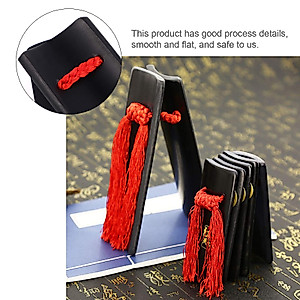 1 Pair Chinese Kuaiban Bamboo Bamboo Musical Instruments Traditional Hand Percussion Castanets Clapper Instrument for Adults Chinese Spring Festival (Black)