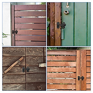 Lpraer 2 Pack 3 Inch Flip Latch Stainless Steel Gate Latches with Screws Bar Latch Safety Door Latch Bolt Lock for Gate Cabinet Fence Window (Black)