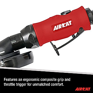 AIRCAT Pneumatic Tools 6340-A: 1.0 HP 4-1/2-Inch Angle Grinder with Spindle Lock 11,000 RPM
