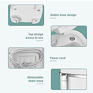 VCJ Portable Washing Machine, Compact Mini Washer 8lbs Washing Capacity, Semi-Automatic Single-tub Laundry Machines Washer with Gravity Drain for Apartments RVs and Dorms(Without spin basket)