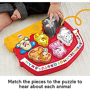 Fisher-Price Laugh & Learn Toddler Shape Sorting Toy Farm Animal Puzzle With Music & Sounds For Ages 1+ Years