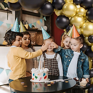 KAWKALSH 137Pcs Black and Gold Balloons Garland Arch Kit, Metallic Gold Confetti Latex Balloons for Graduation Party Baby Shower Wedding Anniversary Birthday Party Decorations…