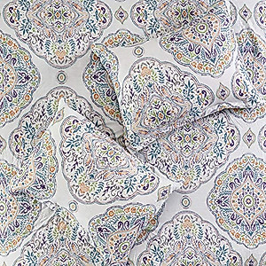 Modern Threads Rori 8-Piece Printed All Season Down Alternative Complete Bedding Set with Matching Shams, Decorative Pillows and Sheets Queen