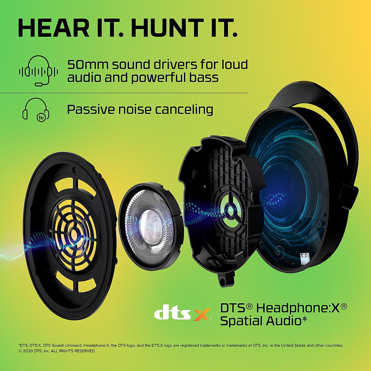 HyperX Cloud Stinger 2 Core - Gaming Headset for Playstation, Lightweight Over-Ear Headset with mic, Swivel-to-Mute Function, 40mm Drivers - Black