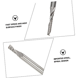 DOITOOL 5 Sets Carving Knife Utility Knife Single Flute End Mill for Aluminum End Mill Bits for Aluminum Metal Drill Bits Square Drill Bit Diamond Drill Bit Square Tool CNC Bits CNC Router