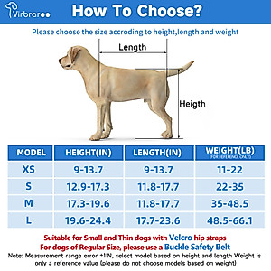 Virbraroo Dog Wheelchair for Back Legs with Upgraded All-Terrain Tires & Durable Bearings,Adjustable Dog Wheelchair for 11.8"-17.7" Lenght,22-35 lbs Disabled or Injured Small Dogs