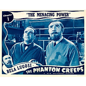 Posterazzi The Phantom Creeps 'Chapter 1: The Menacing Power' Center: Jack C. Smith Bela Lugosi Lobbycard 1939 Movie Masterprint Poster Print, (28 x 22)