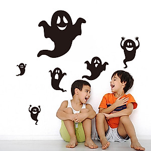 DNVEN Halloween Happy Little Ghosts Funny Monsters Scream Wall Decals Window Stickers Halloween Decorations for Kids Rooms Nursery Party 27 inches x 33 inches