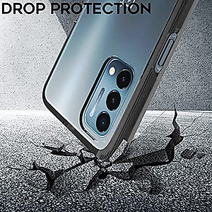 Orzero Case Compatible for OnePlus Nord N200 5G, Solid Acrylic Back Cover TPU Frame Scratch Resistant Shock Absorbing Body Protection Phone Case - Black