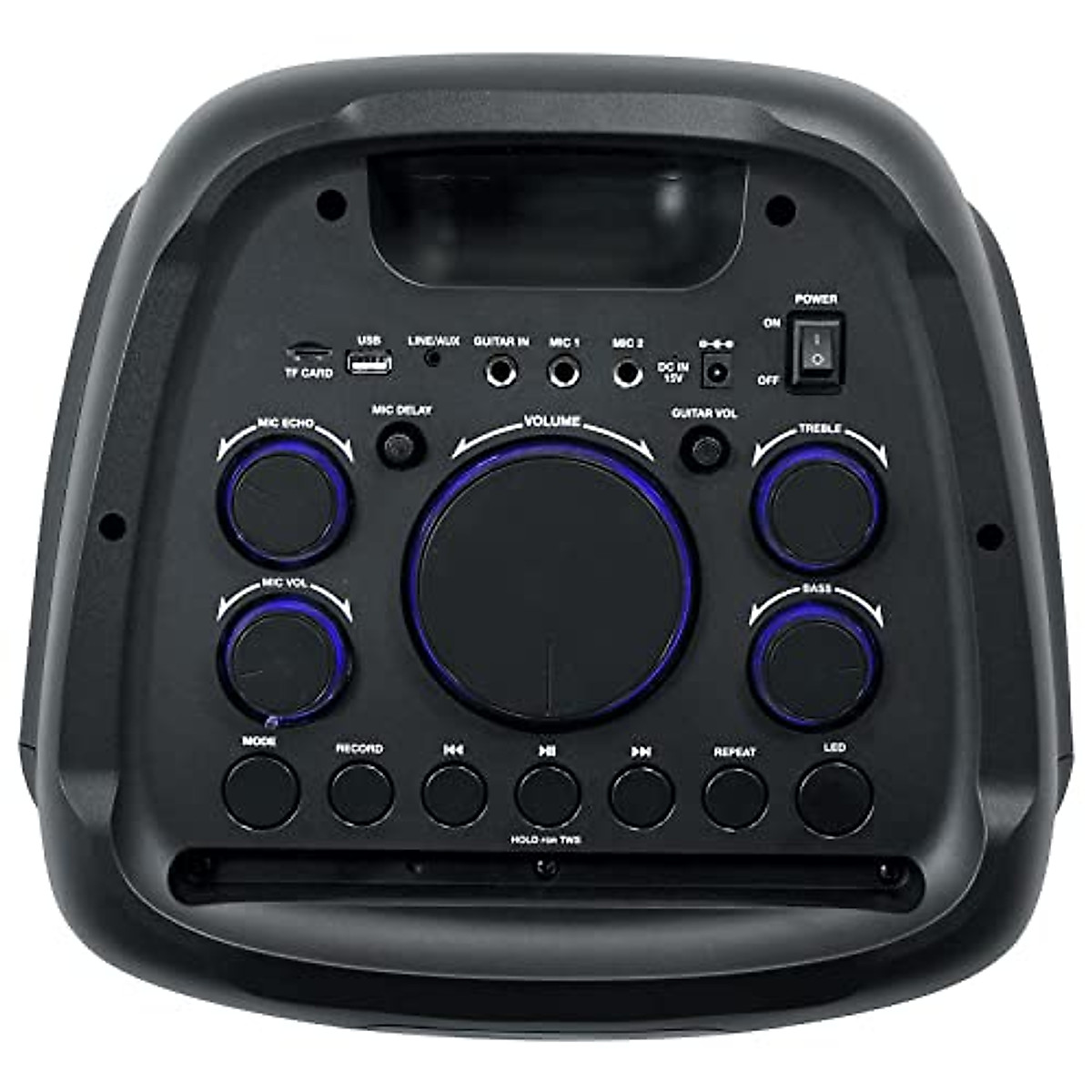 Rockville BASS Party 10 Dual 10" Portable Battery LED Party Bluetooth Speaker