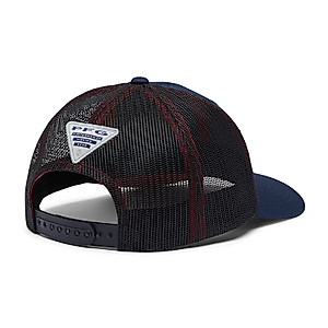 Columbia Men's PFG Fish Flag Snapback Ball Cap, Collegiate Navy, Sunset Red, One Size