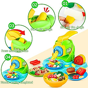 39Pcs playdough Toys Sets for Kids,Play Kitchen Creations Accessories Play Dough Tools Kit Noodle Ice Cream Maker Playset Pretend Play Food Play Dough Sets for Kids Ages 3 4 5 6 7 Birthday